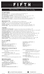 Menus - The Fifth Fireside Patio | Bar
